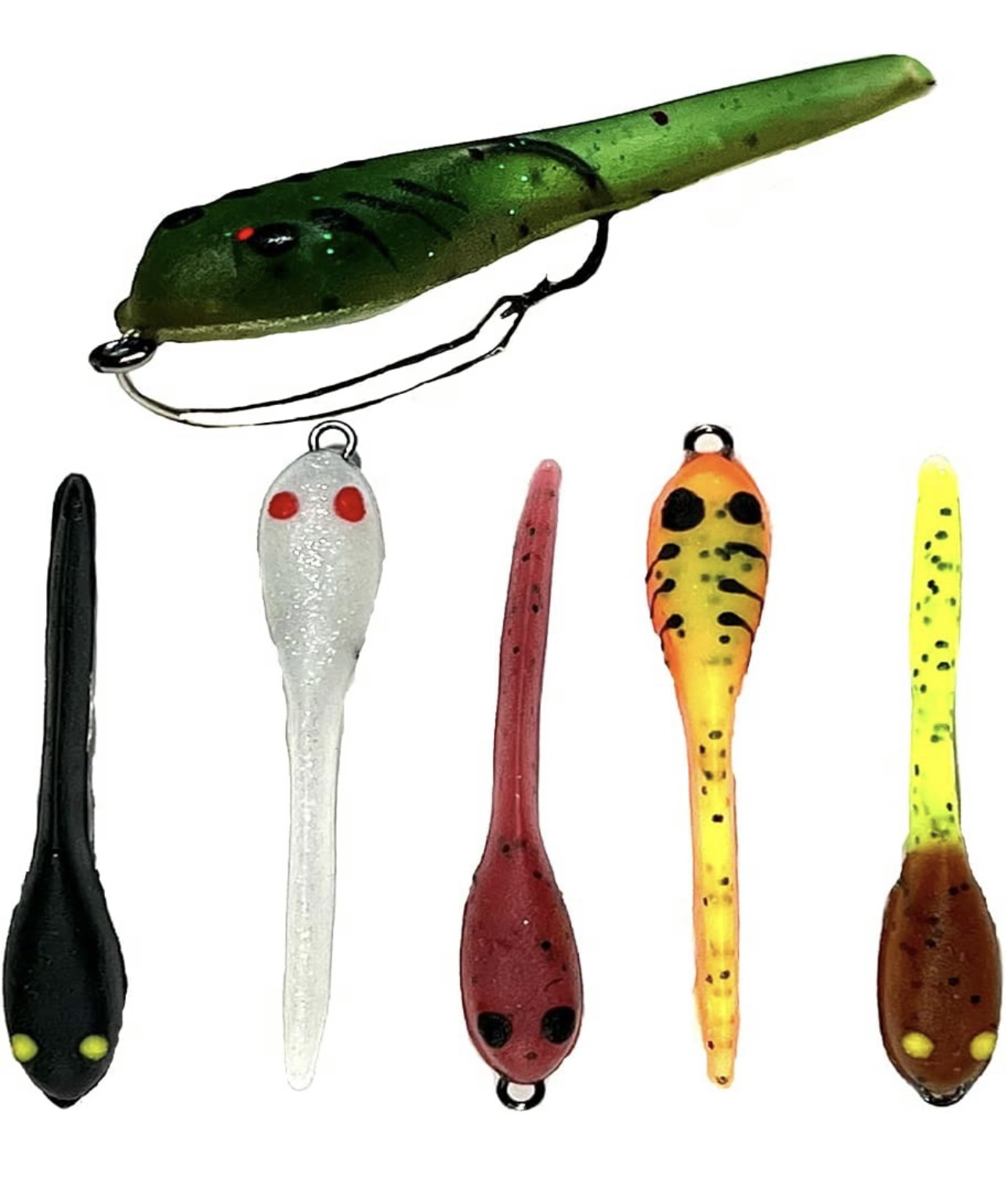 3″ Medium Tadpole Weedless (2 Pack) – Delong Lures