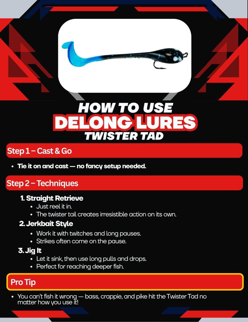 3" Twister Tad (2 pack) - Delong Lures